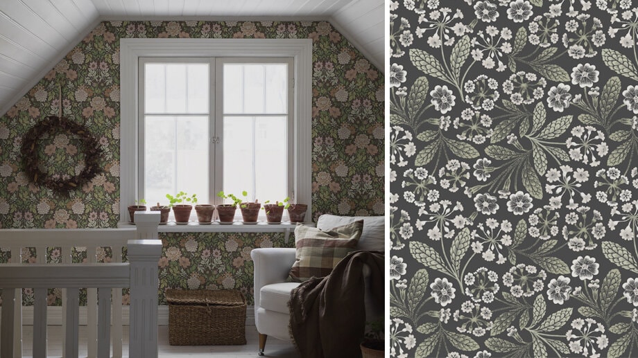 Blommiga tapeter - köp hos Happy Homes - Happy Homes